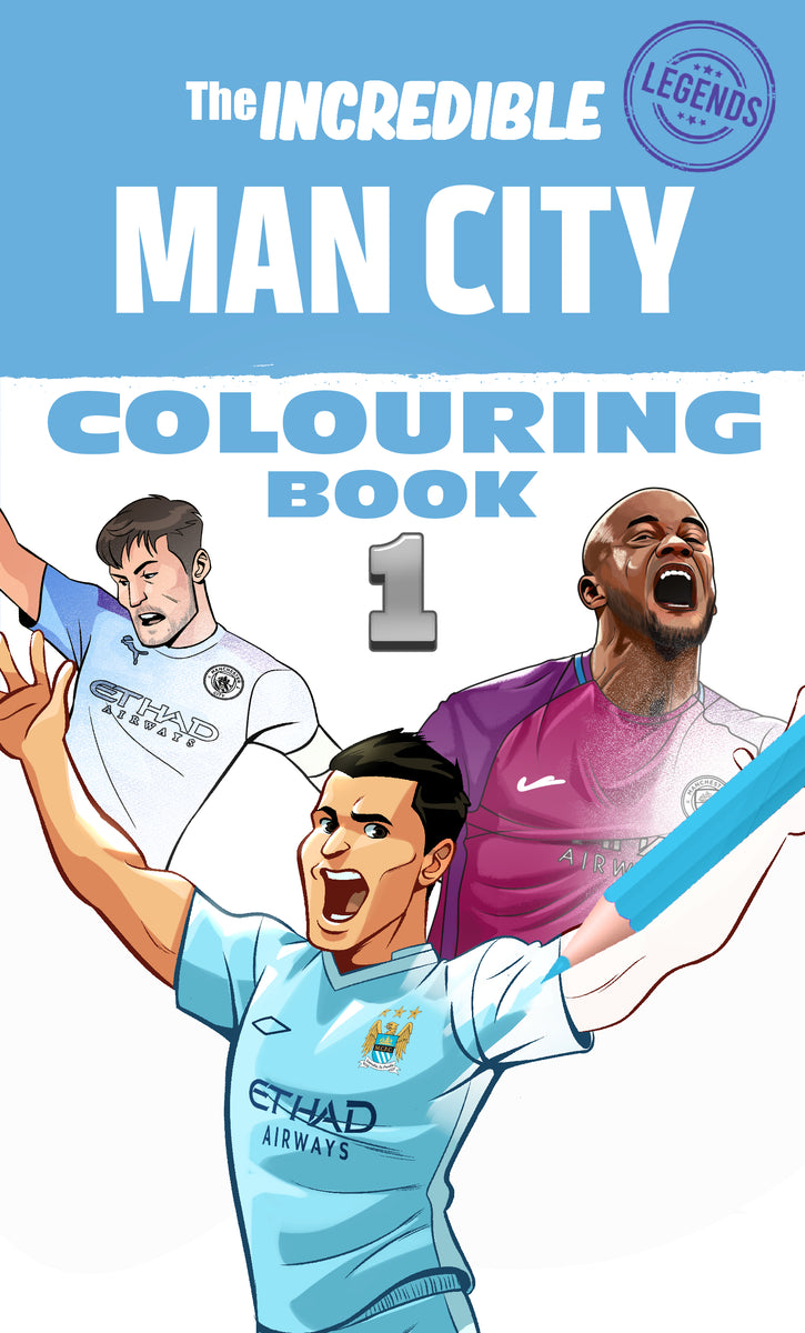 Man City Legends Colouring Pack – The Brilliant Game